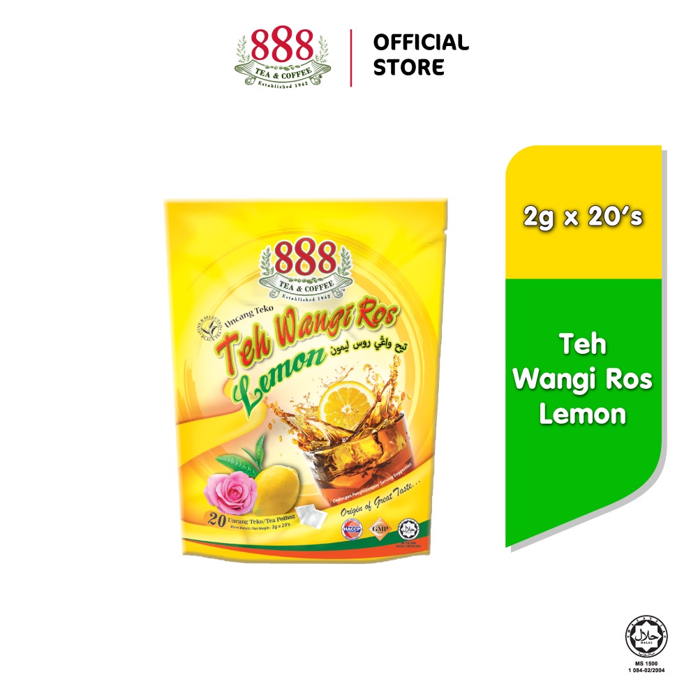 888 Teh Wangi Ros Lemon Pot Bag (2g x 20 Sachets) | Shopee Malaysia