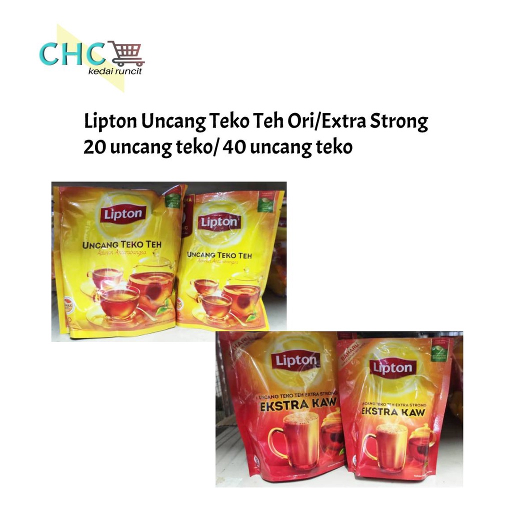 Lipton Uncang Teko Teh Original/ Extra Strong 20/40 uncang teko ...
