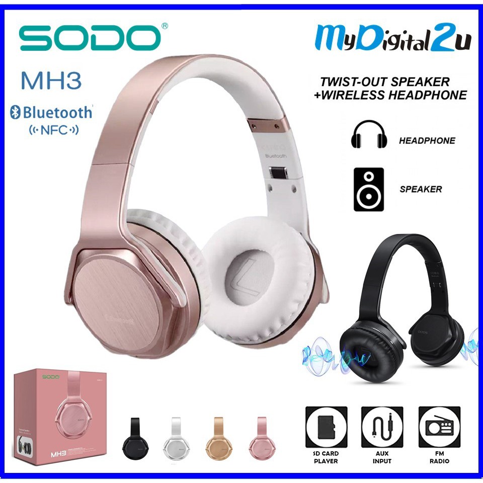 NEW!! Original SODO MH3 / MH5 / DOQAUS V1 NFC 2in1 Twist-out Bluetooth ...