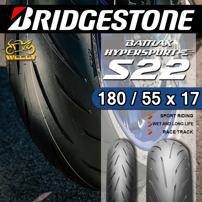 Tayar Tyre Bridgestone Battlax Hypersport S22 180/55x17 BMW R1200 RTLC ...