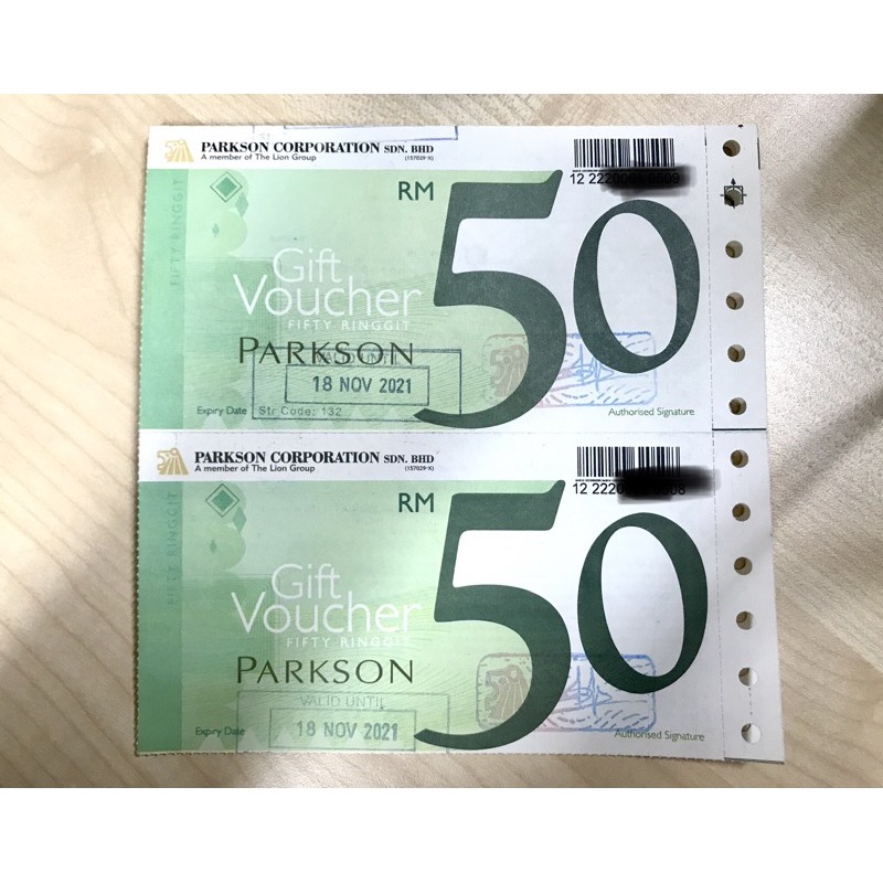 Parkson Voucher RM50 expiry Nov 2021 (6pcs) | Shopee Malaysia