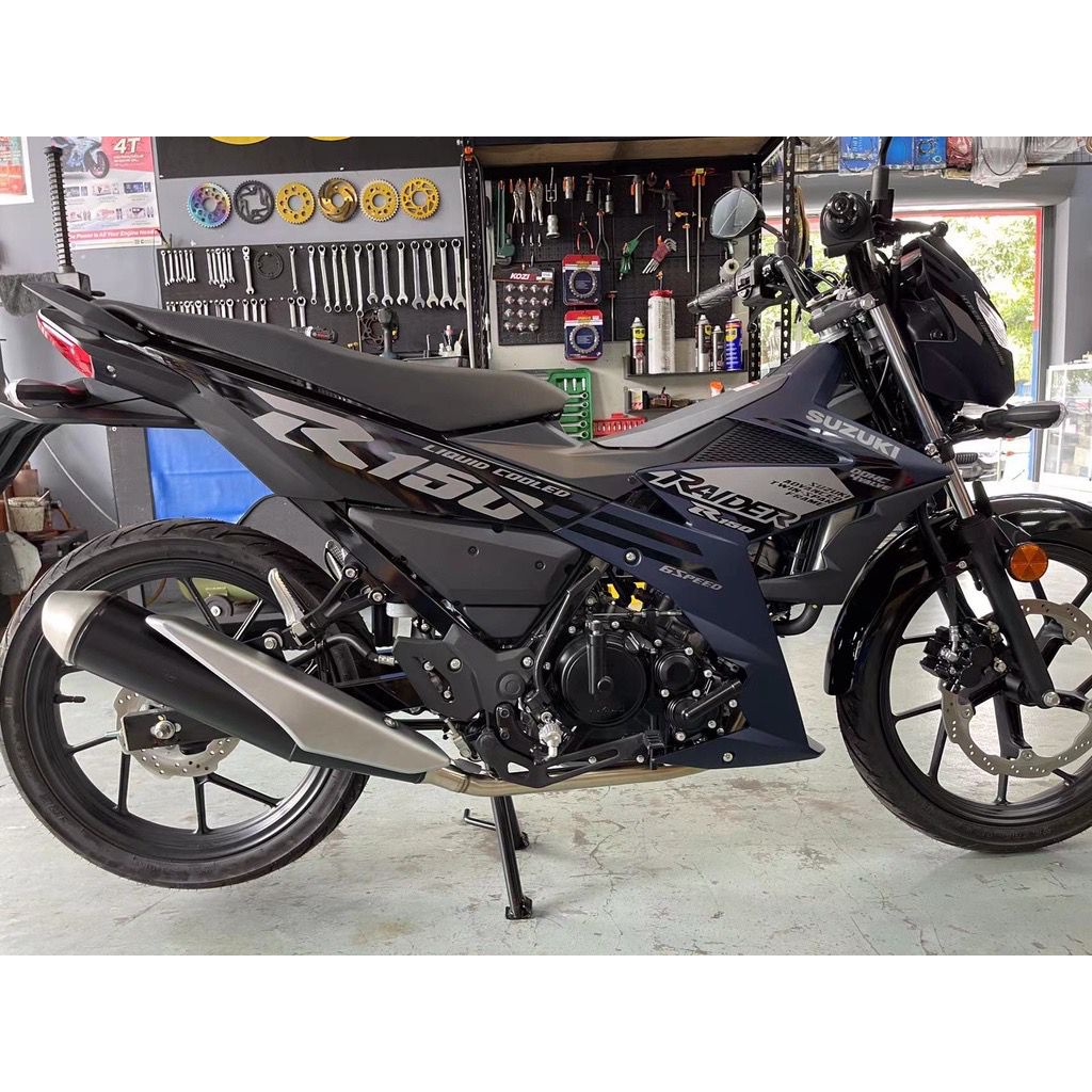 RACINGLINE SUZUKI RAIDER FI 150 JET FLOW BACK PRESSURE EXHAUST EKZOS ...