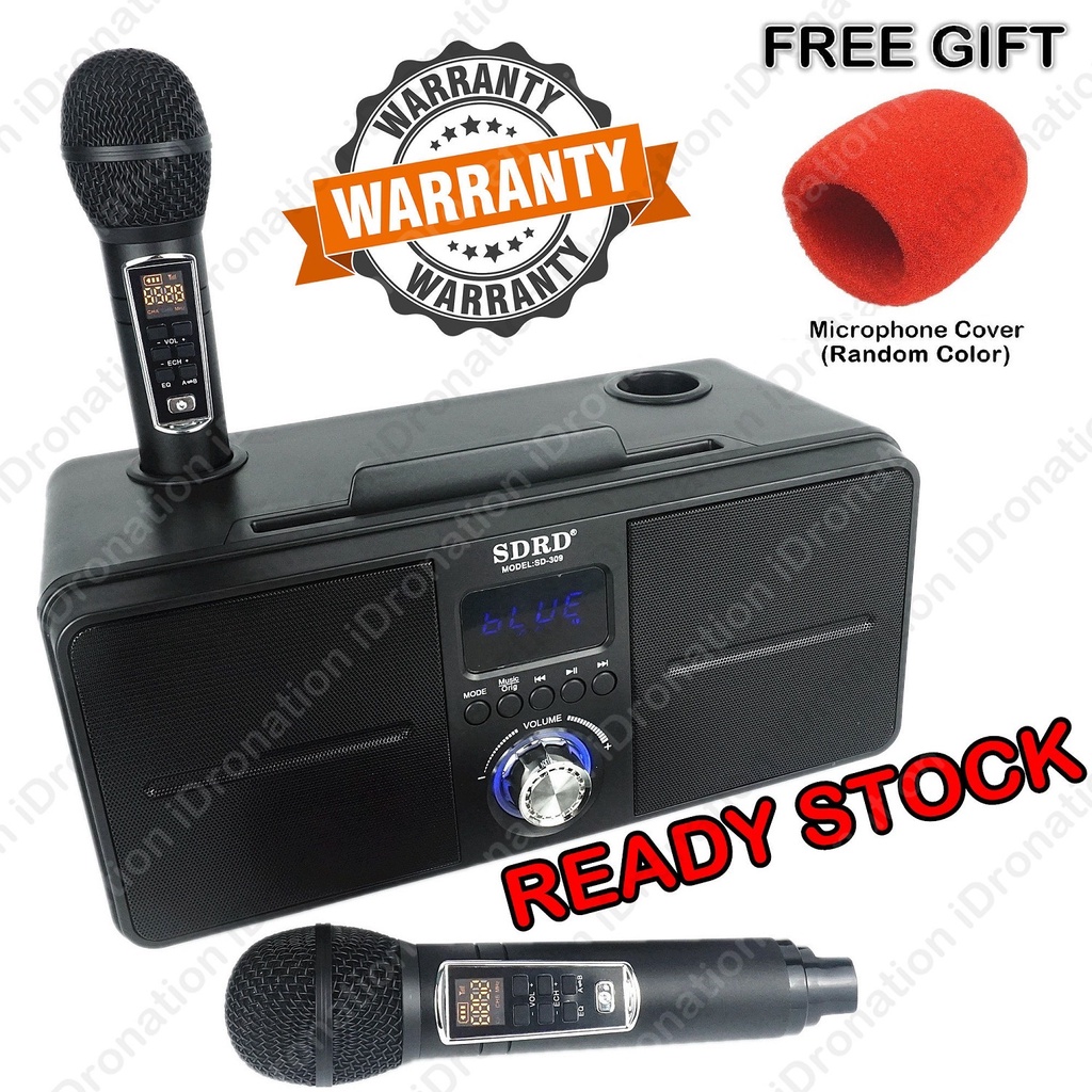 SDRD SD309 Dual 2 Wireless SD-309 Microphone Portable 3D SD 309 ...
