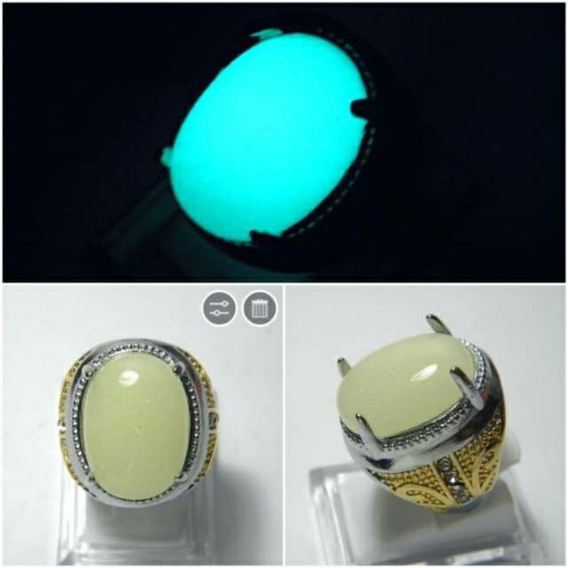 Phosphor Stone Ring Glow In The Dark Grade A (n) | CINCIN BATU FOSFOR ...