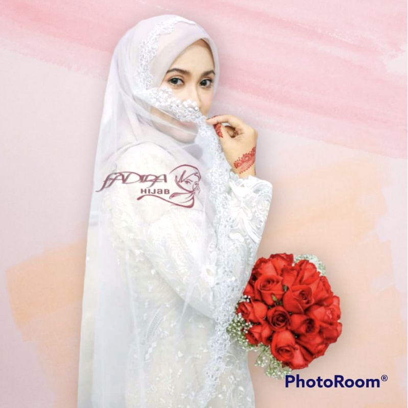 VEIL PUTIH + FREE GIFT / Veil nikah / veil bajet / veil murah / veil ...