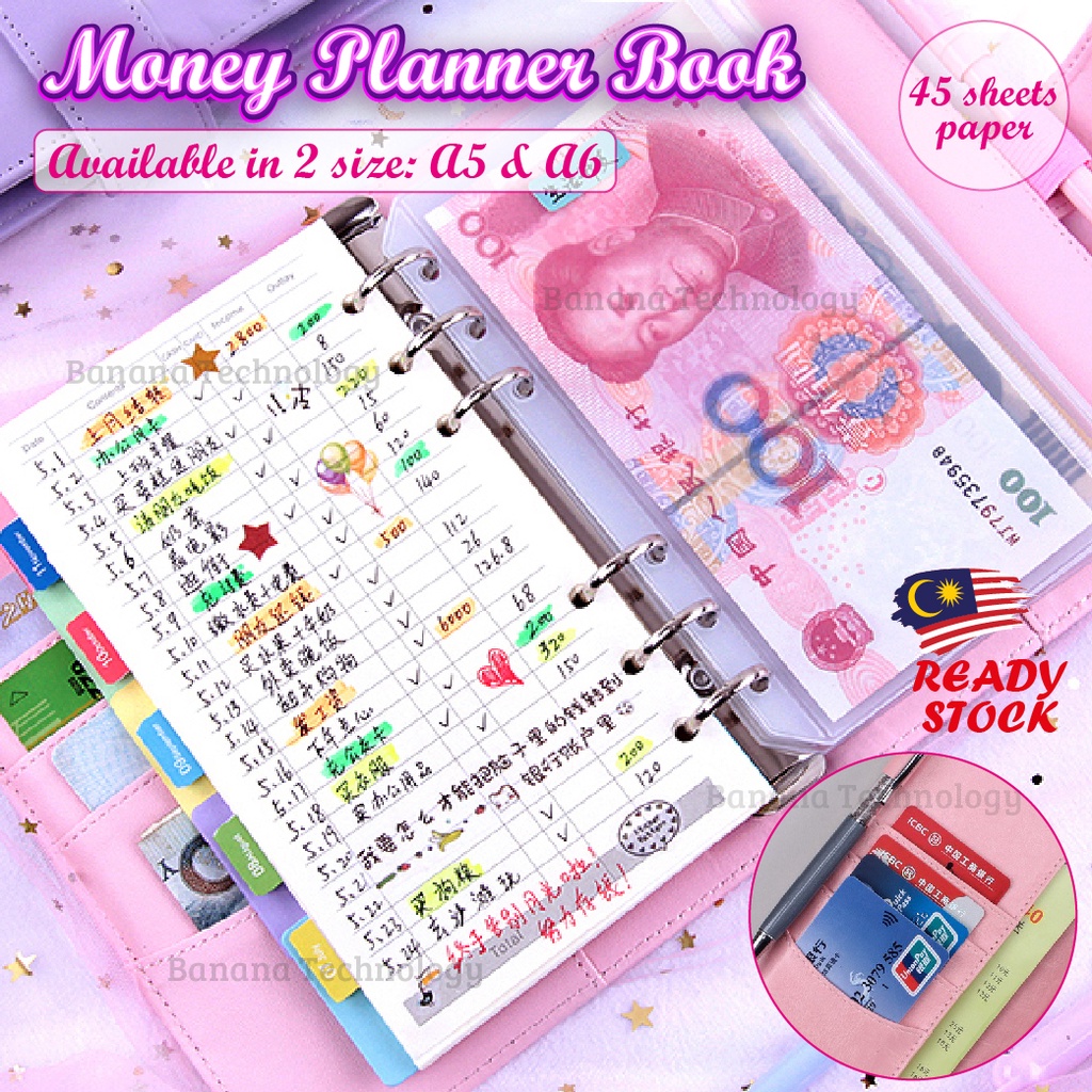A5/A6 Money Planner Ziplock A6 Cash Planner Book Ziplock Budget Planner ...