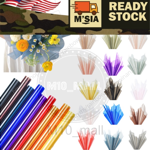 20PCS CRYSTAL WRAPPING PAPER / WATERPROOF FLOWER WRAPPING PAPER BOUQUET ...