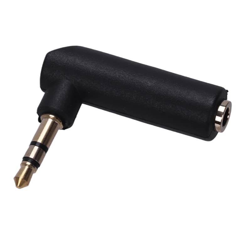 Gold-plated Connector 3.5 jack Right Angle Female to 3.5mm 3Pole Male ...