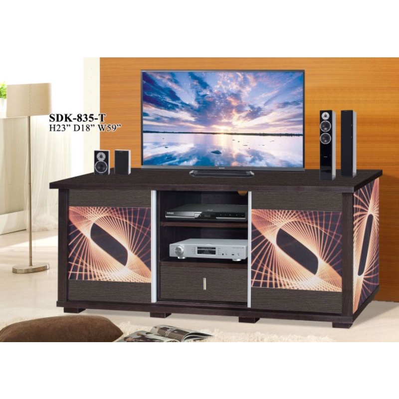 5 FEET TV CABINET/TV MEDIA STORAGE CABINET | Shopee Malaysia