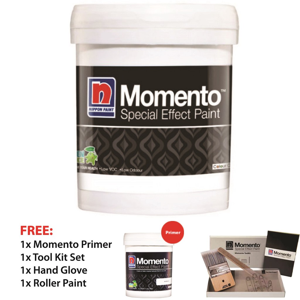 Nippon Paint Momento Special Effect Paint w/ Primer and Tool Kit ...