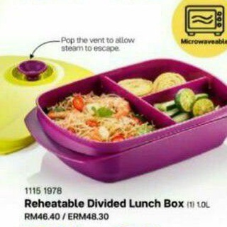 BEKAS MAKAN TUPPERWARE 1L (LUNCH BOX) | Shopee Malaysia