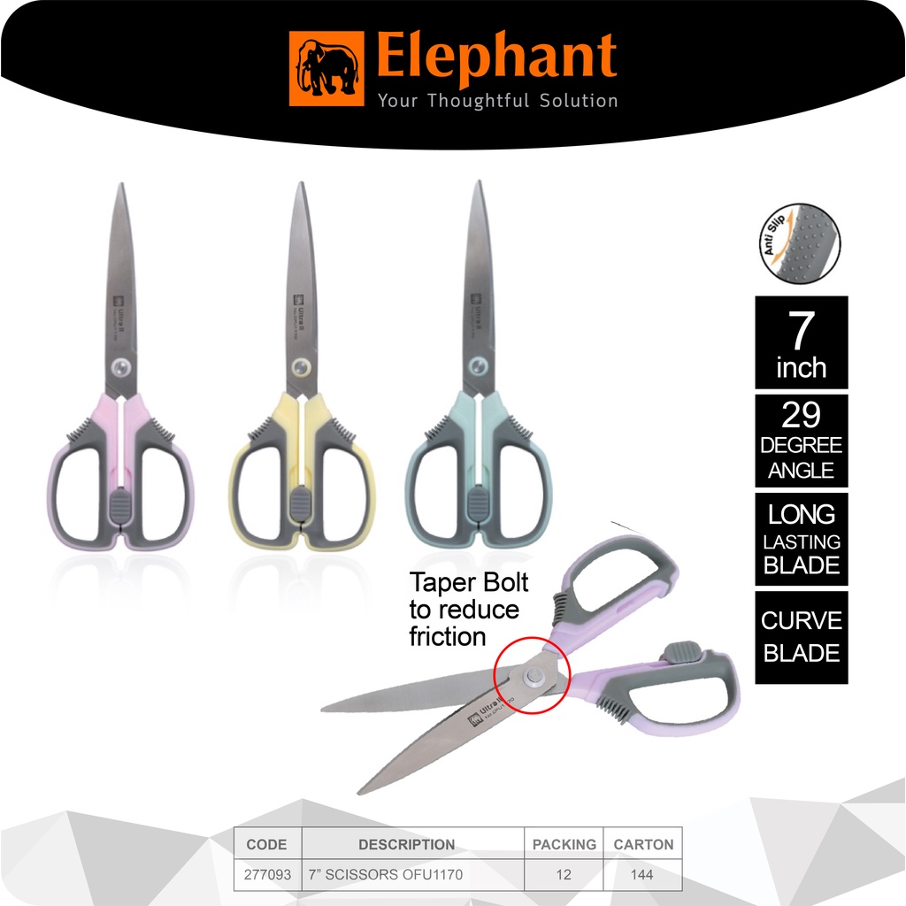 Elephant Scissors OFU1170 (Pastel Colour) | Shopee Malaysia