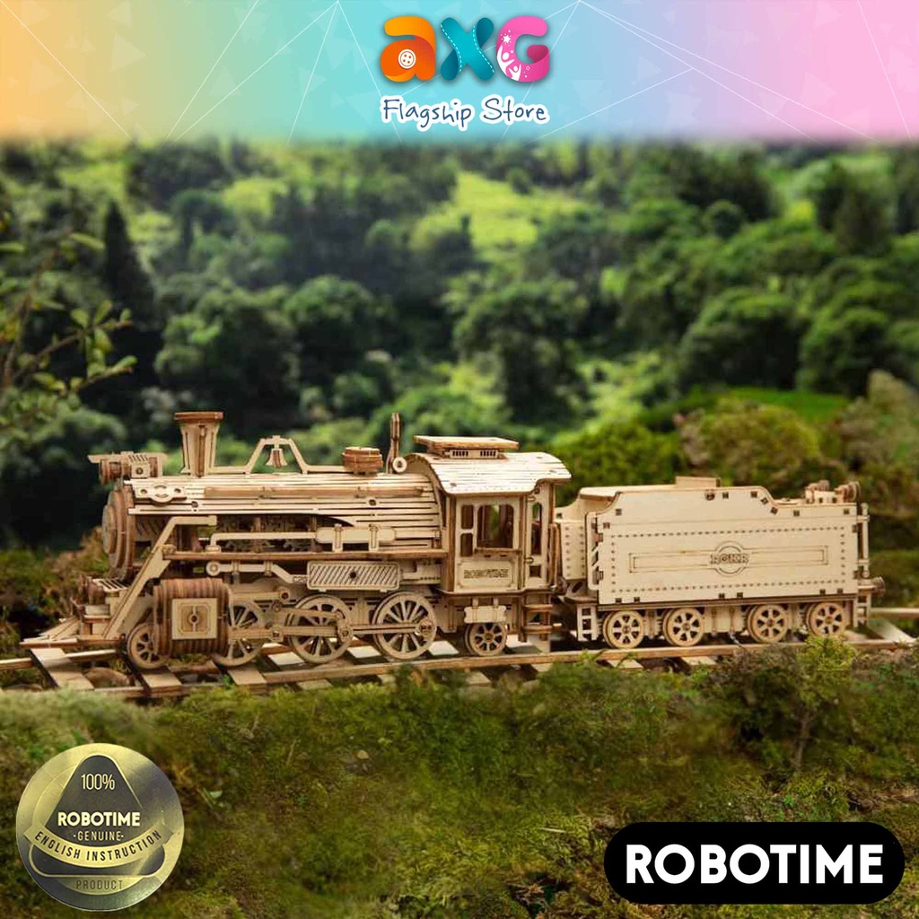 Robotime Rokr 3D Wooden Prime Steam Express Puzzle MC501 | Shopee Malaysia