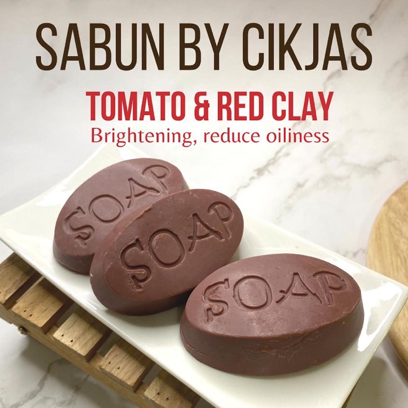 Tomato & Red Clay soap [Sabun by CikJas] sabun natural handmade cold ...