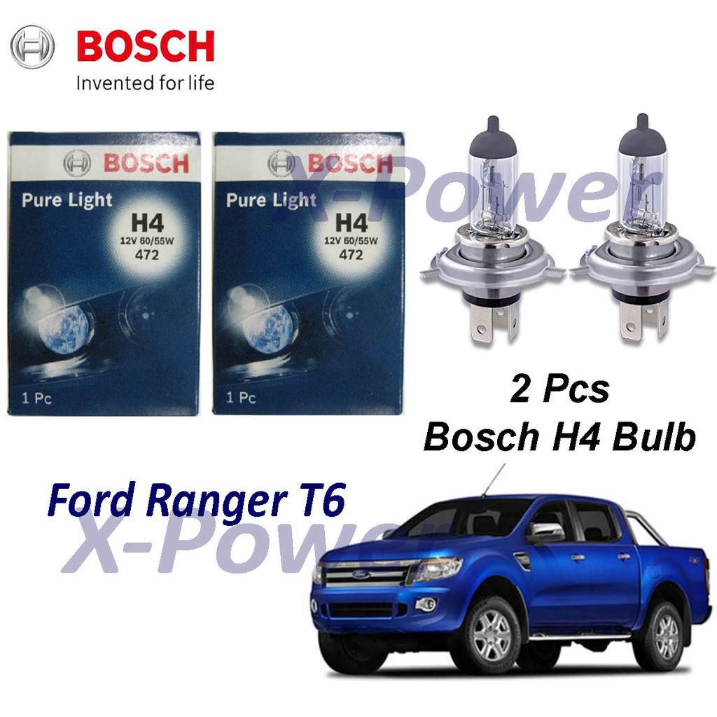 Ford Ranger T6 Headlamp Light Bulb Bosch H4 12V 55W/100W 2Pcs Xpower ...