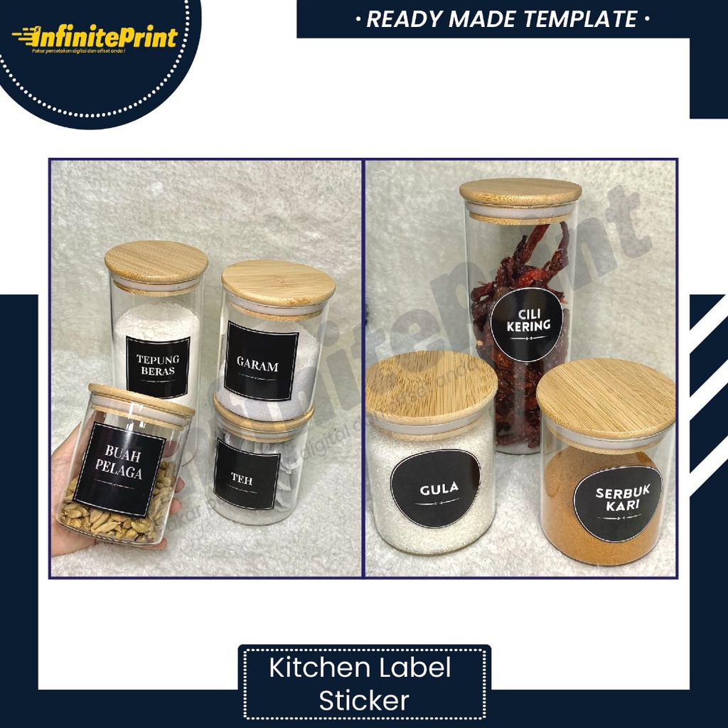 [READY STOCK] Kitchen Sticker Label Waterproof / Label Sticker Dapur ...