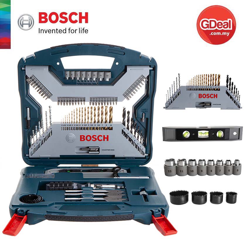 Bosch 100 Piece Titanium X Line Drill Bit And Screwdriver Bit Set