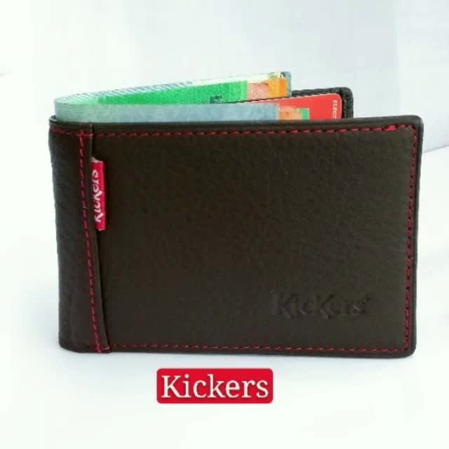Kickers Wallet 88493B Genuine Leather Bifold Mini Wallet Dompet Kulit ...
