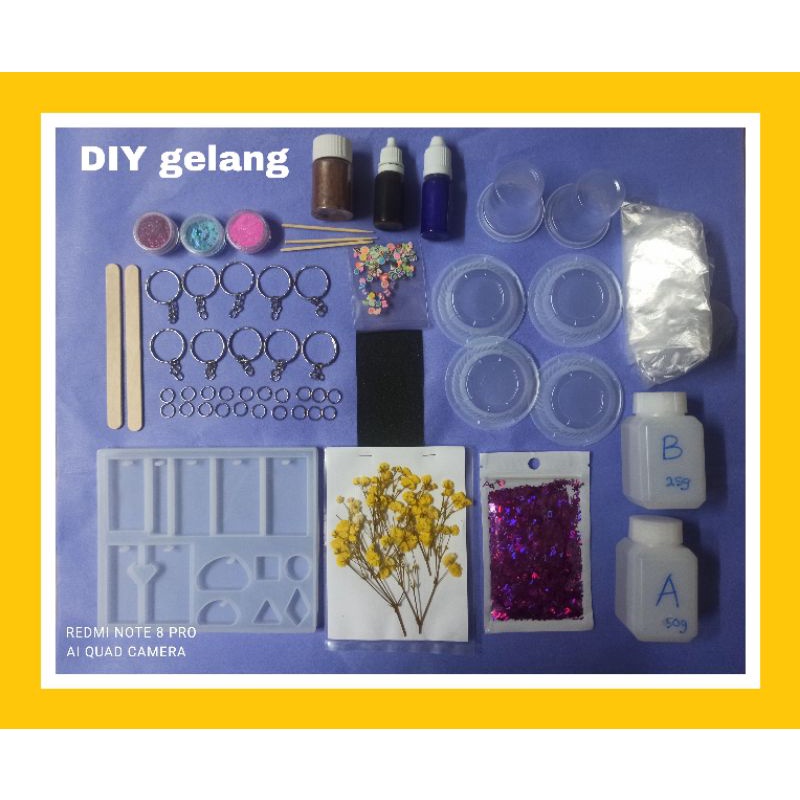 Rosseain2*D8 DIY Epoxy RESIN GELANG RESIN lengkap dengan RESIN, pewarna ...