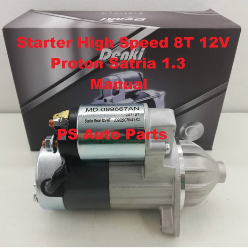 Proton Satria 1.3 Manual Mitsubishi Starter Motor 8T 12V High Speed ...