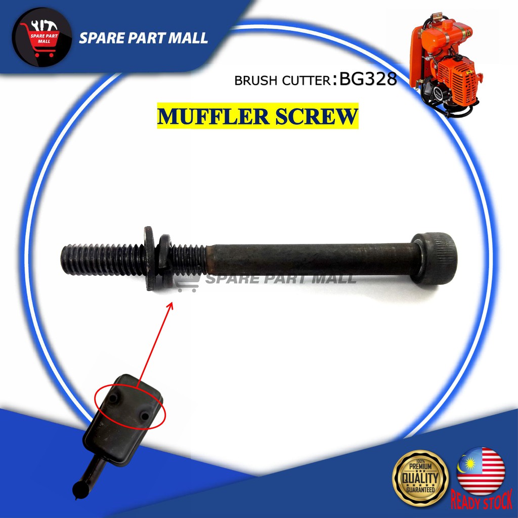 BRUSH CUTTER (BG328): MUFFLER SCREW EXHAUST/ SKREW EXOS/ EKZOS MESIN ...