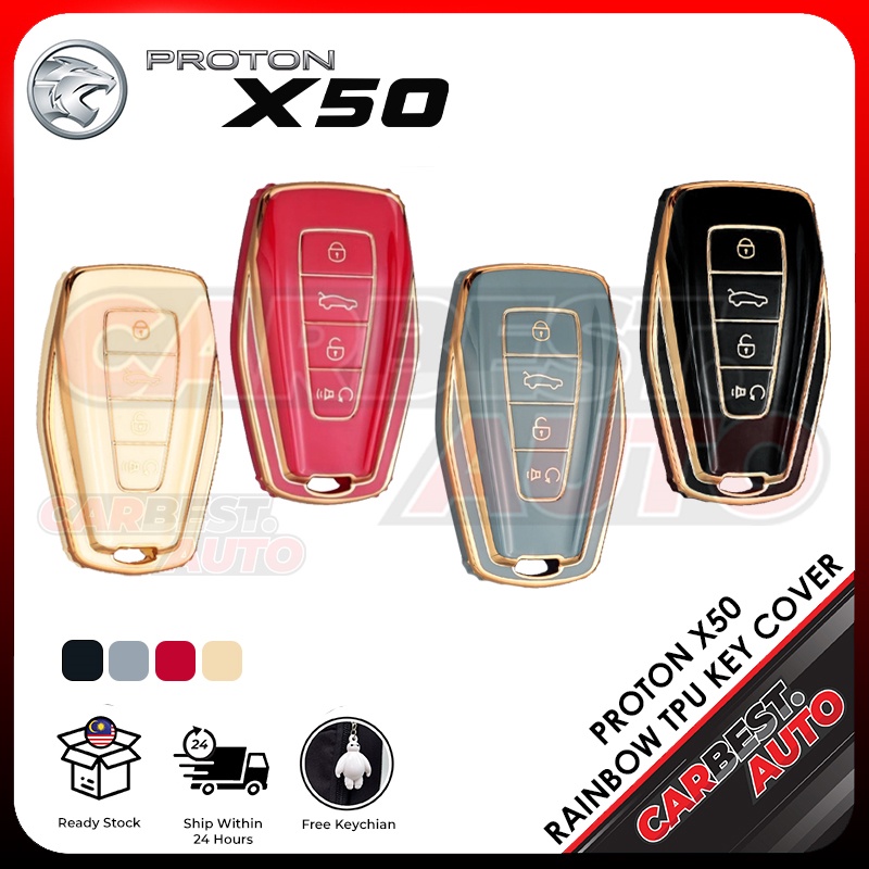 Proton X50 Chome Reflective TPU Car Key Cover Key Case Fob X50 Kunci ...