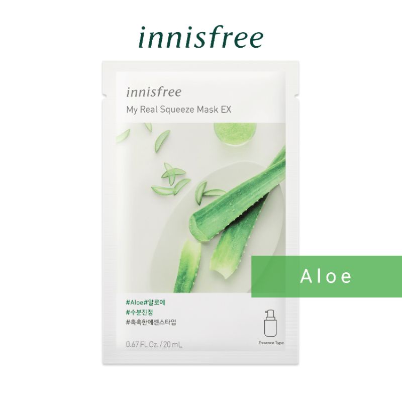 Innisfree My Real Squeeze Mask EX - Aloe (20ml) | Shopee Malaysia