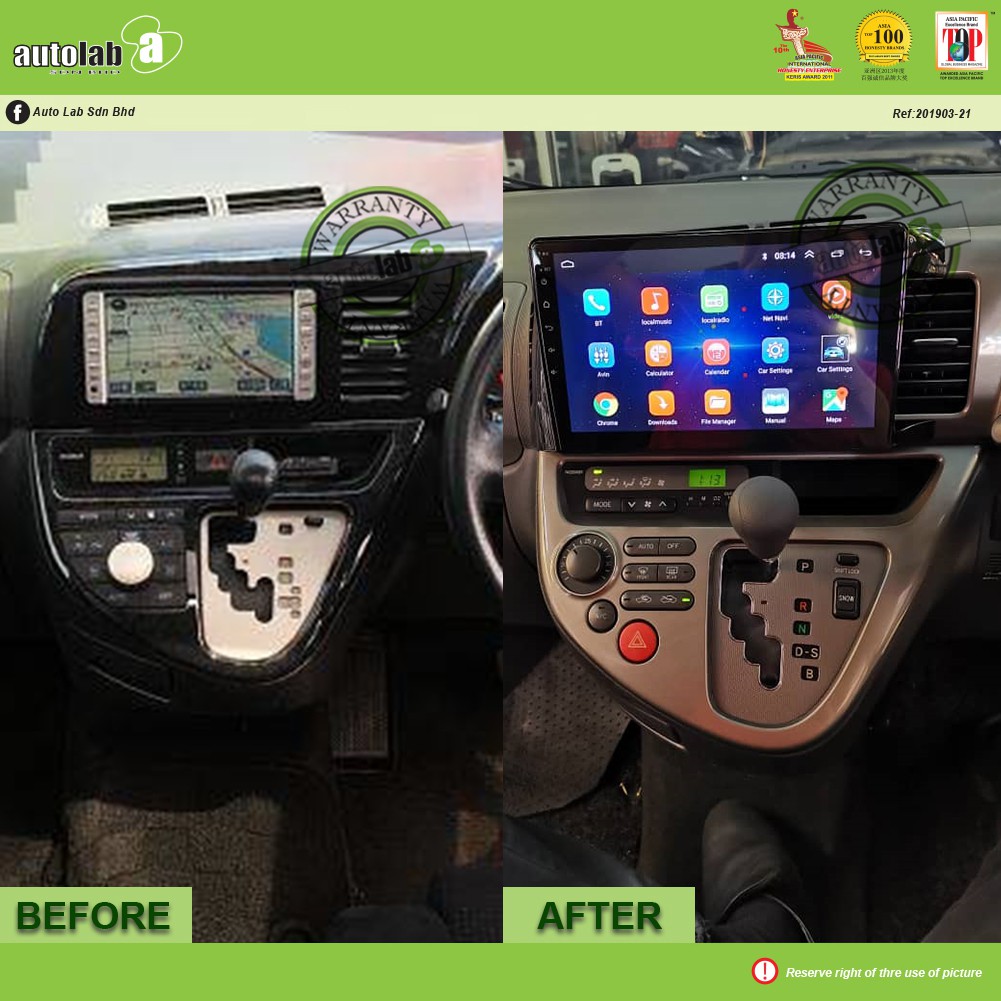 Big Screen Casing Android 10 inch Toyota Wish 2003-2008 (without Socket ...