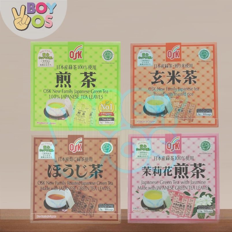 OSK 100% Japanese Green Tea Leaves 2g X 50's | Shopee Malaysia