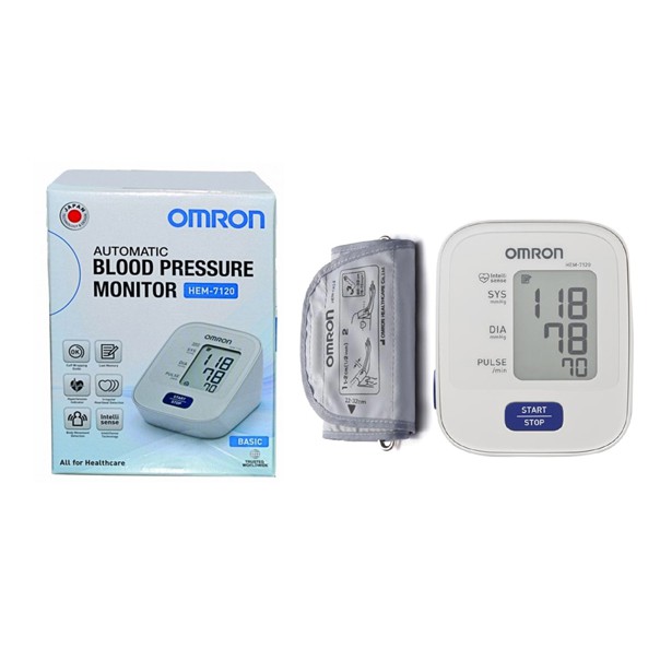 OMRON AUTOMATIC BLOOD PRESSURE MONITOR HEM-7120 / HEM-7130 | Shopee ...