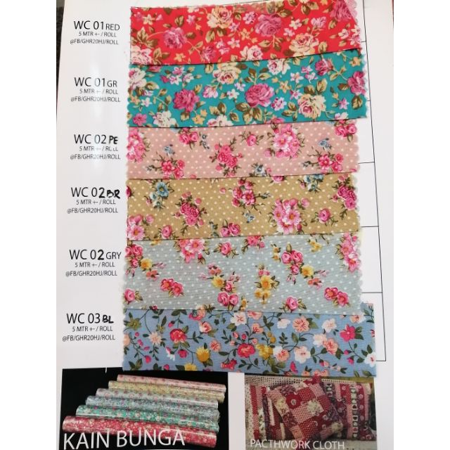 kain bantal corak bunga 5meter(+-)clear stock(FR) | Shopee Malaysia