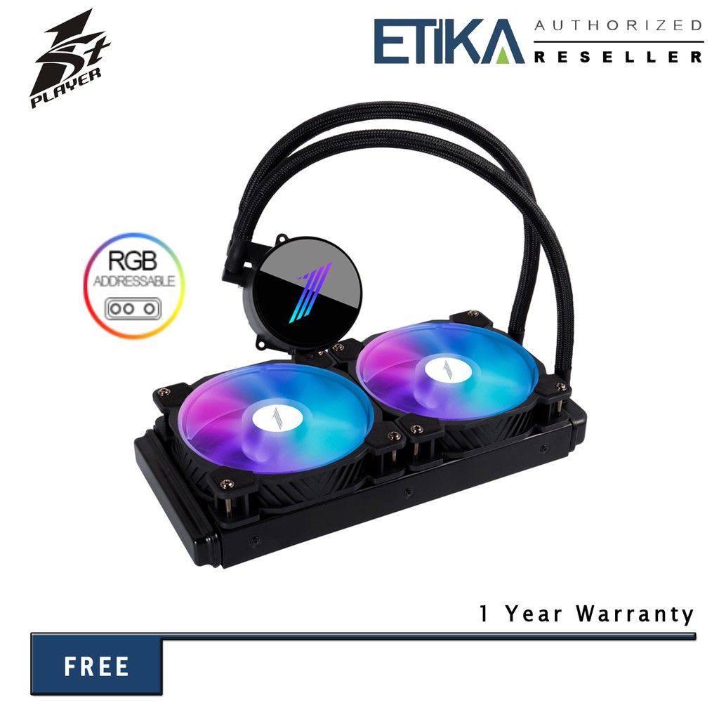 1st player thunderstorm ts240 cpu liquid cooler with 2x argb fan | BeeCost