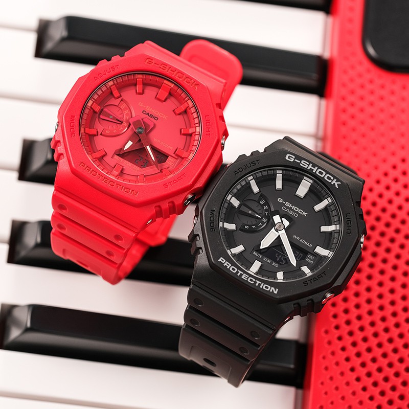 Casio G-Shock Red CasiOak Carbon Core Guard 2100 Series