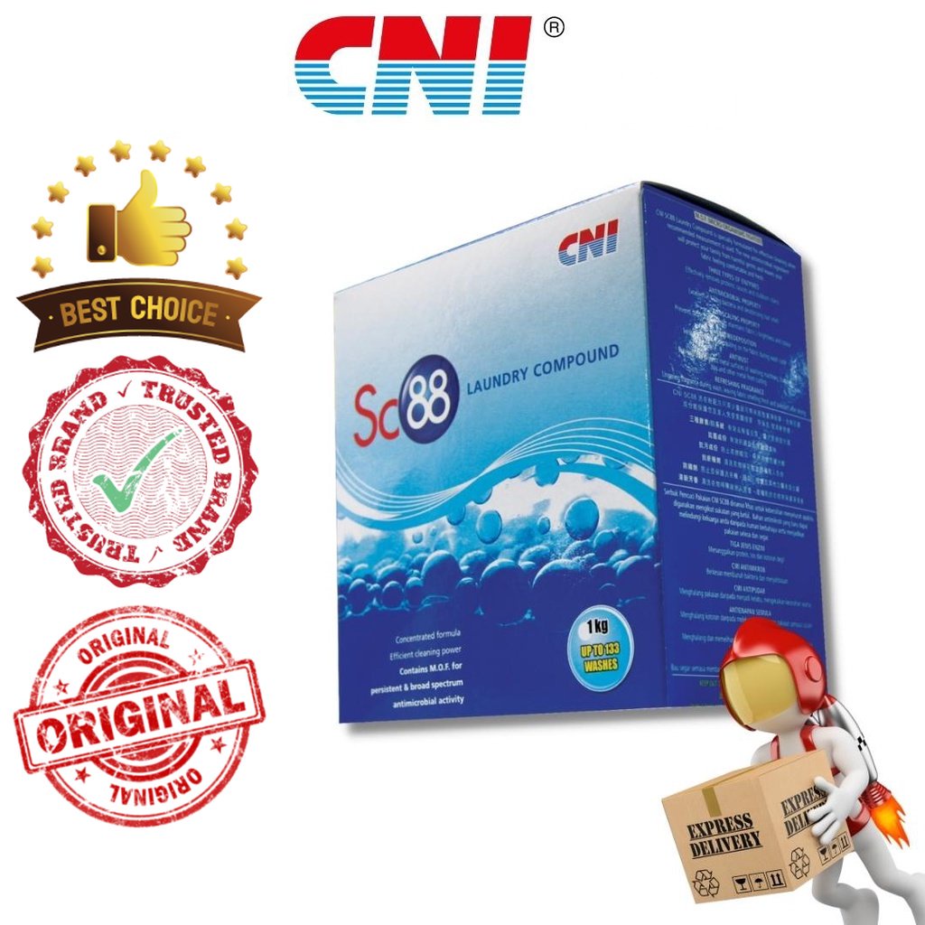 CNI SC88 Laundry Compound (1 kg) - Contain Micro Organism Fighter, Antimicrobial Agent ...
