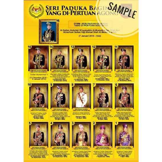 Poster Merdeka - Senarai Agong A4/A3 PrintedLaminated | Shopee Malaysia