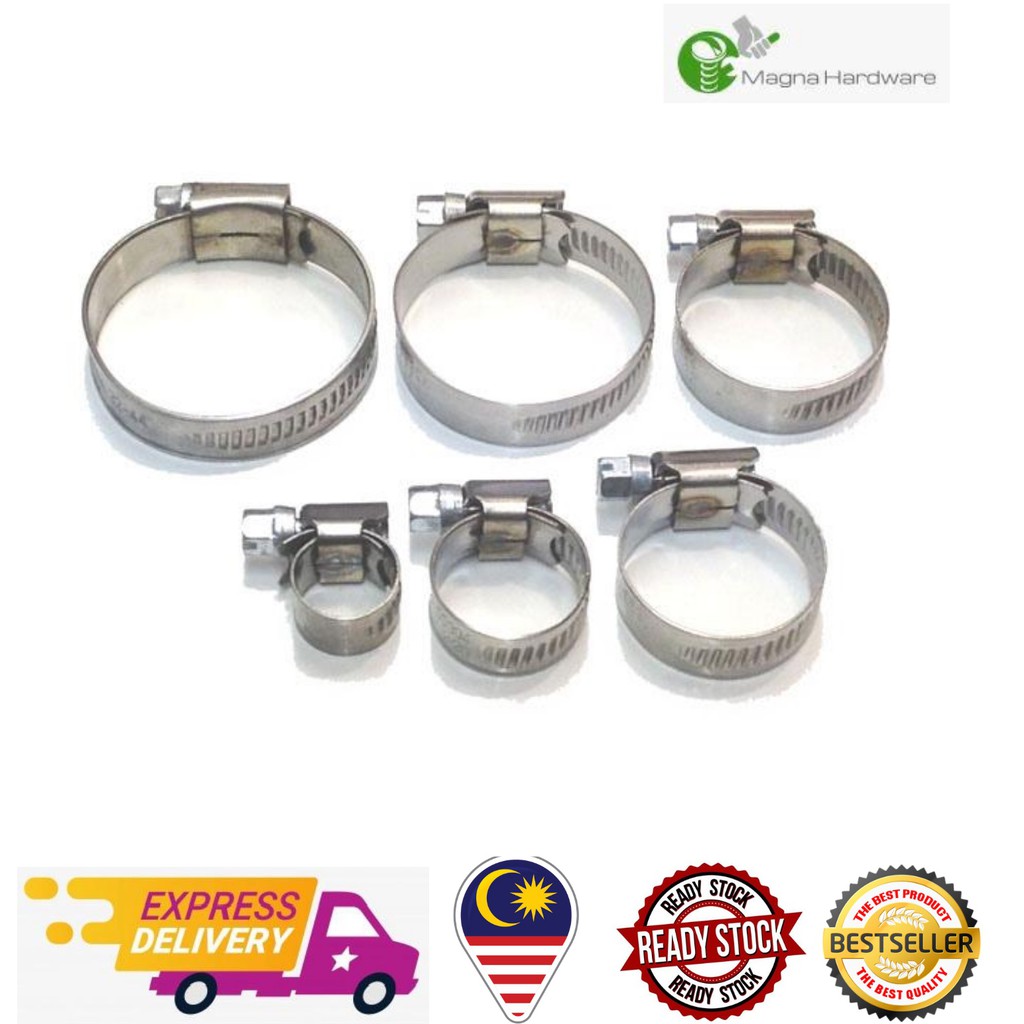 100 % Stainless Steel Hose Clip / S/S Hose Clip / Stainless Steel ...