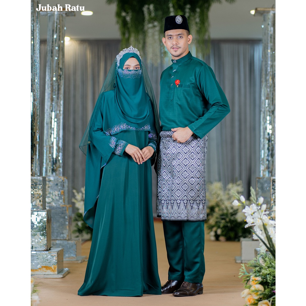 JUBAH RATU ARAB | SET JUBAH NIKAH TUNANG | MATERIAL ABAYA DHUBAI ...
