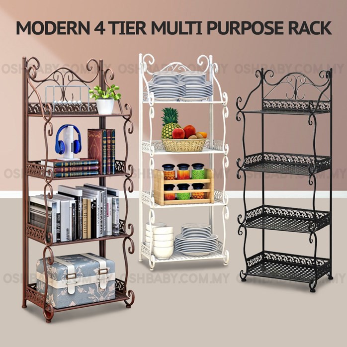 READY STOCK MODERN 4 TIER MULTI PURPOSE RACK | Shopee Malaysia