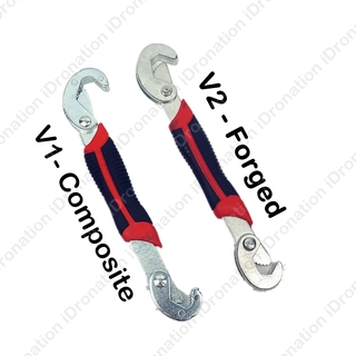 2PC Universal Multi Function Self Adjustable Quick Snap N Grip Wrench ...