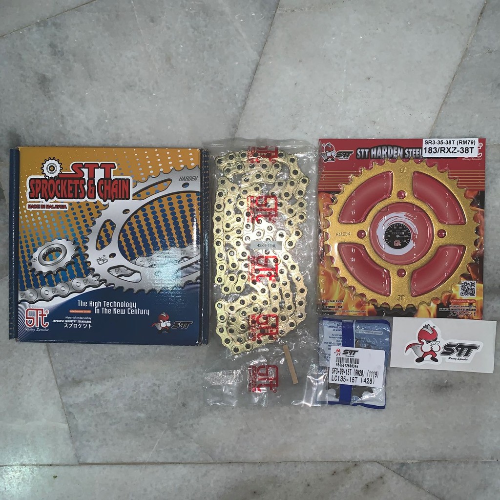 Modenas KRISS / KRISS110 / CT110 Gold Harden STT Chain kit / SPROCKET ...