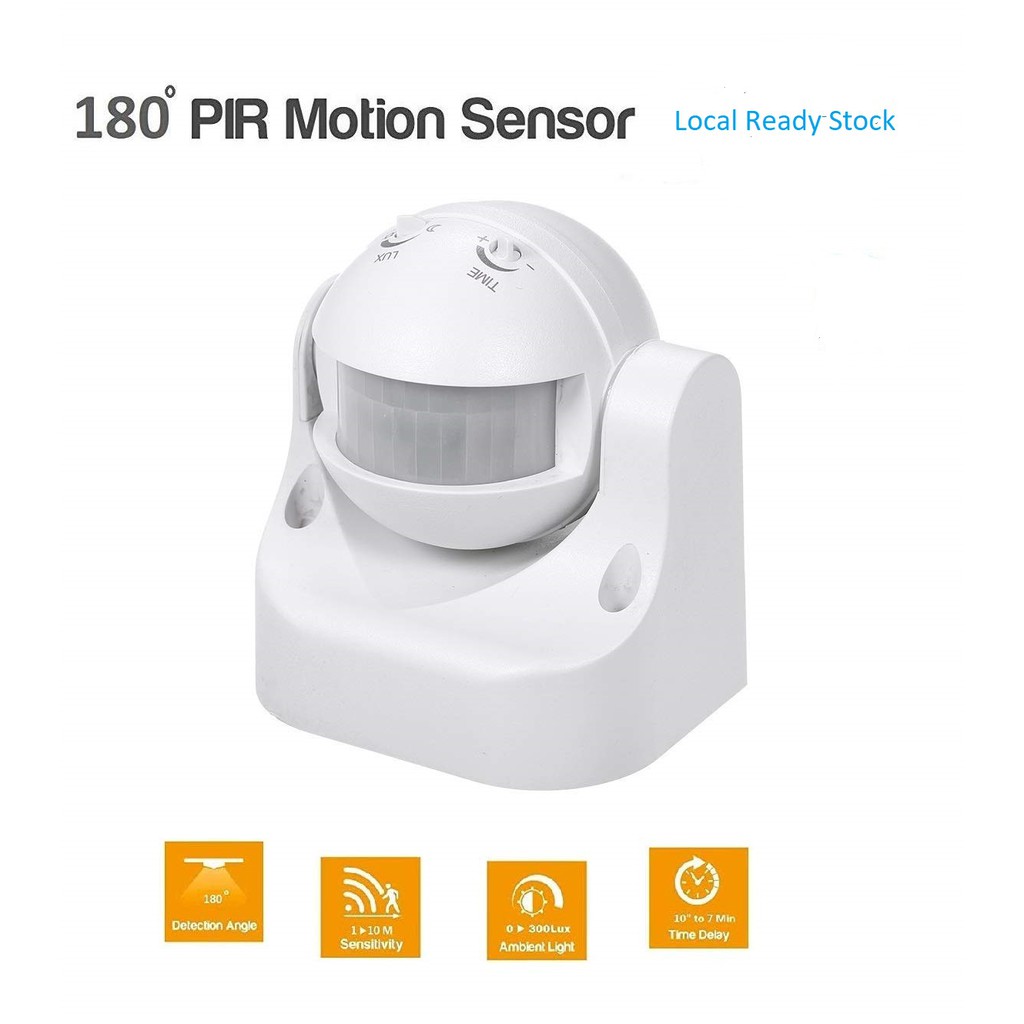 PIR Motion Detector Wall Mounted Sensor Switch for Light and Fan ...