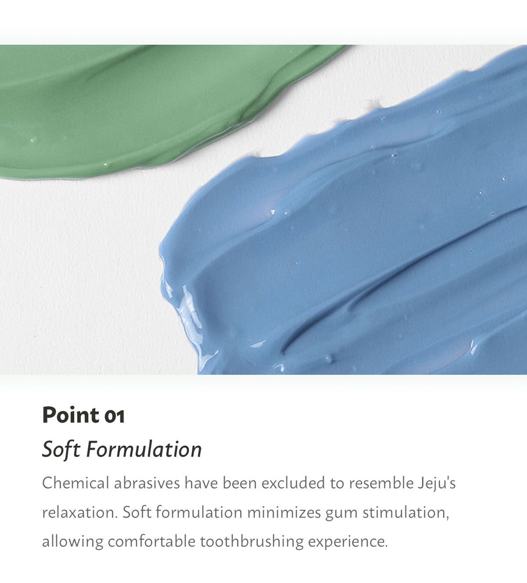 1950 JEJU Toothpaste Mineral Salt Blue (3 x 100g) + Leaf Green (2 x ...