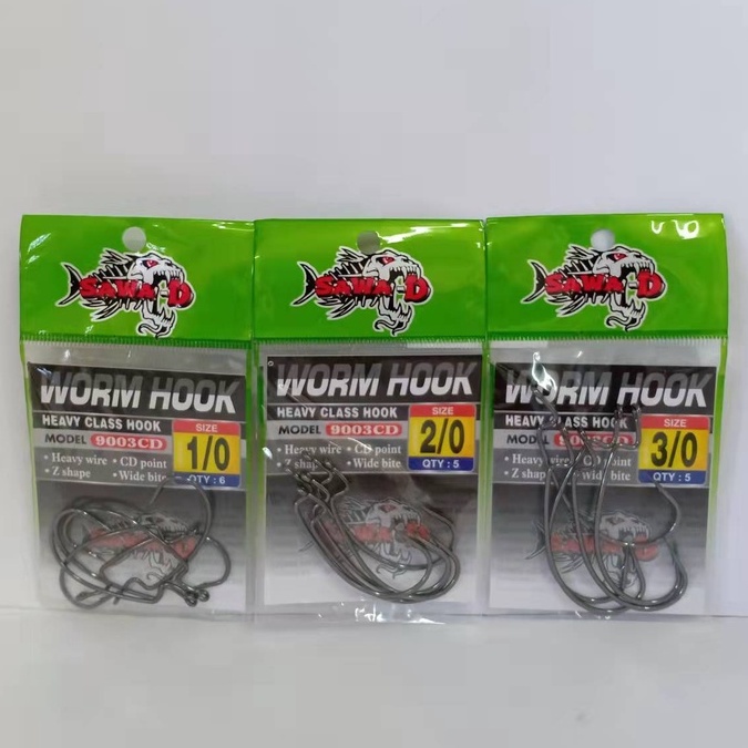 SAWA-D WORM HOOK 9003CD (HEAVY CLASS HOOK) | Shopee Malaysia