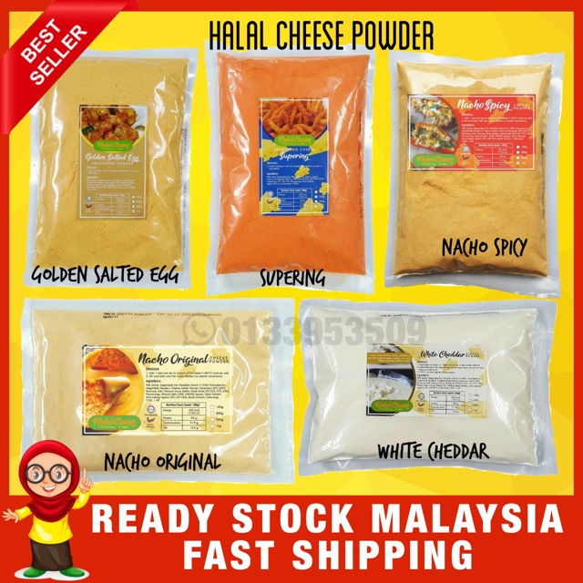 Halal Cheezy Cheese Powder Supering Nachos Golden Salted Egg White ...