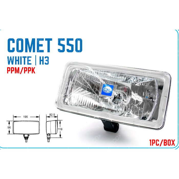 [Clearance Stock] 100% Original Hella Comet 450/550 Spot Light (White ...