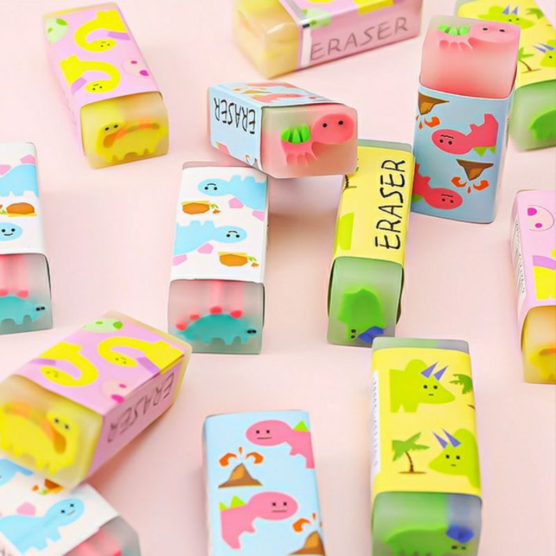 SNT E-D Pemadam Cute Murah Eraser Cute For Kids Dinosaur Eraser Wipe ...
