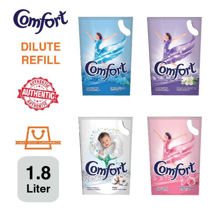 Comfort Dilute Fabric Softener Refill 1.8L | Shopee Malaysia