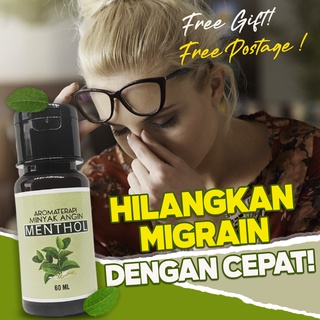 Minyak Aromaterapi Menthol, Minyak Angin, minyak urut, daun pudina ...