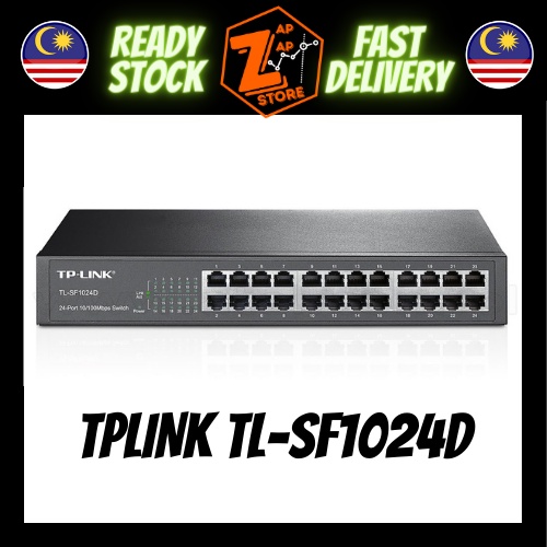 TP LINK TL-SF1024D 24-Port 10/100Mbps Desktop/Rackmount Switch | Shopee ...