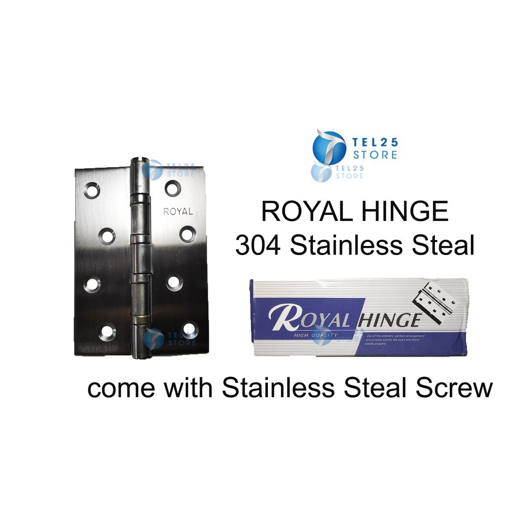 [ 1 UNIT ] ROYAL 4 Inch Stainless Steel Door Hinge Fitting with Ball ...
